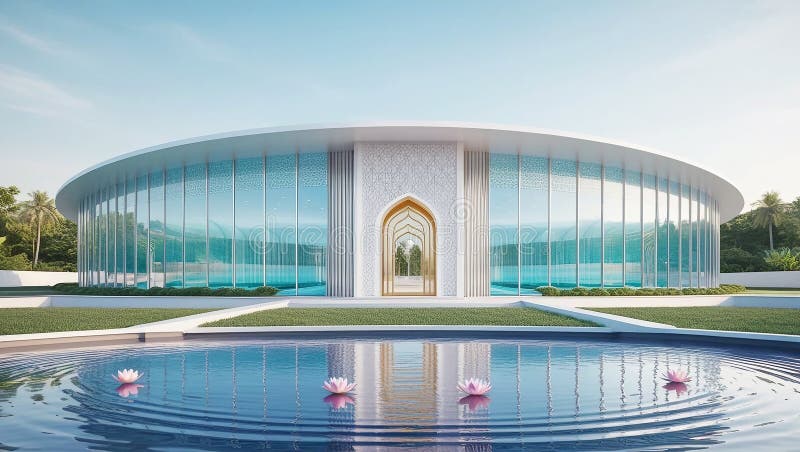 Modern Unique Mosque Design Stock Illustration - Illustration of allah ...