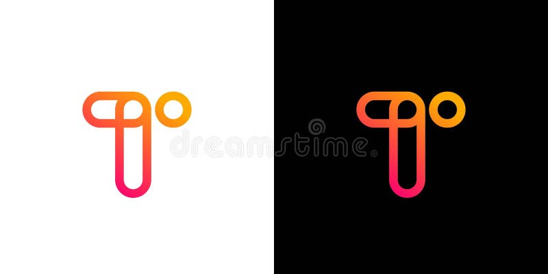 Modern and Unique T Logo Design Stock Vector - Illustration of internet ...