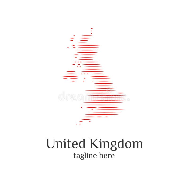 Modern United Kingdom Map Wave Logo Template Designs Vector ...