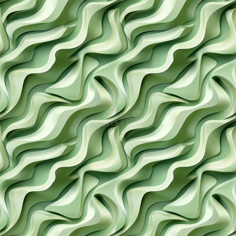 Modern Universal Minimalist Artistic Seamless 3d Light Green Pattern Stock Illustration ...