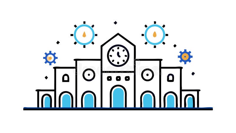 Modern University Building, Education, Vector Design Generative AI ...