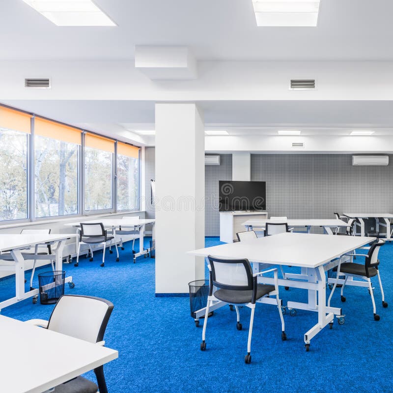 University Study Room for Groups Stock Photo - Image of class, interior ...