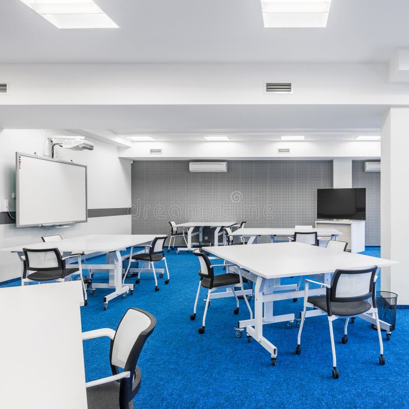 Modern University Group Study Room Stock Photo - Image of hall ...