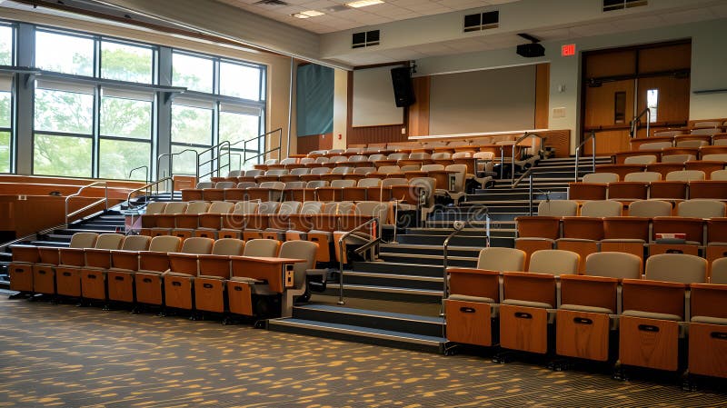 Accessible Lecture Hall with Seating Options Stock Illustration ...