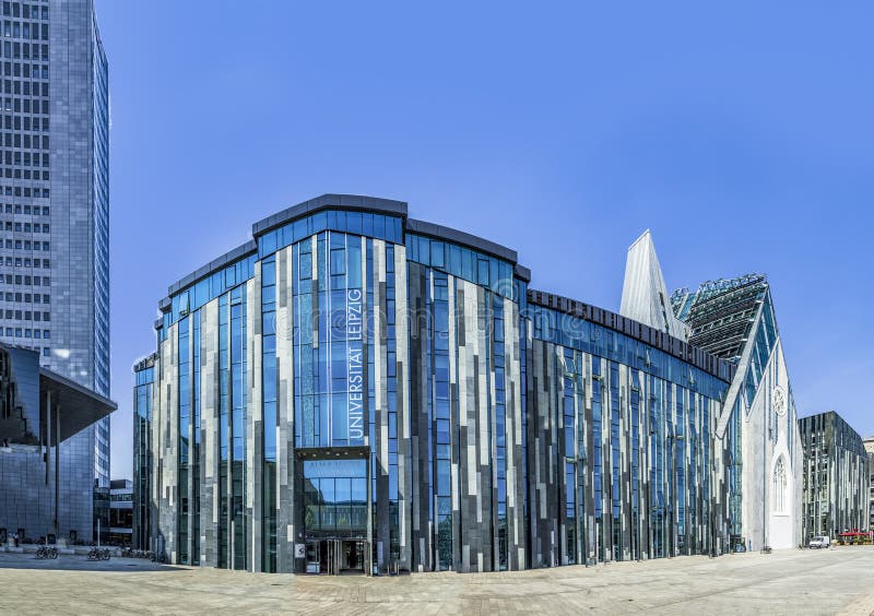 Modern University of Leipzig on a Hot Summer Day Editorial Image ...