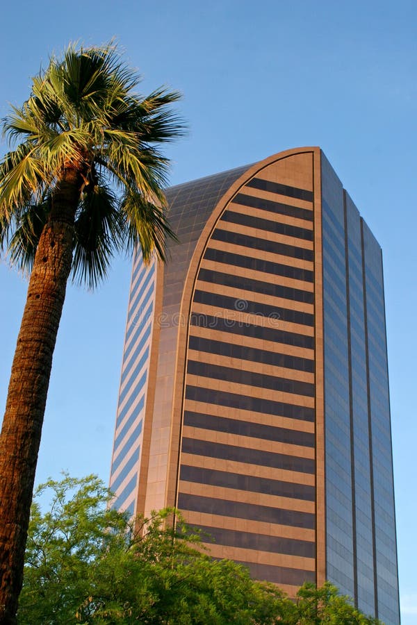 Phoenix Modern Downtown Office Buildings Stock Image - Image of ...
