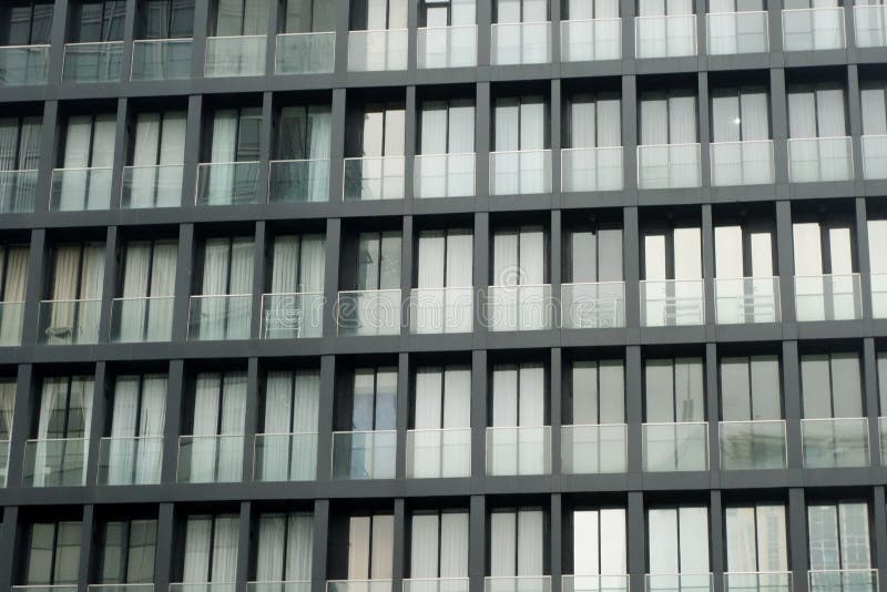 Modern Urban Apartment Building Exterior in Evening Stock Photo - Image ...