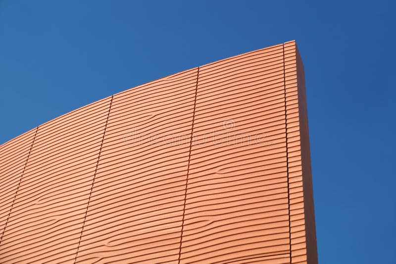 Modern Urban Architecture, Abstract Wave Facade Stock Image - Image of ...