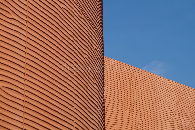 Modern Urban Architecture, Abstract Wave Facade Stock Photo - Image of ...