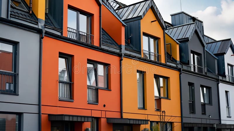 Modern Urban Architecture Characterized by Its Use of Vibrant and ...