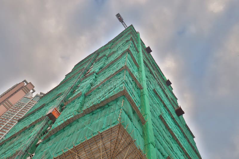 A Modern Urban Building Under Construction Hk Stock Image - Image of ...