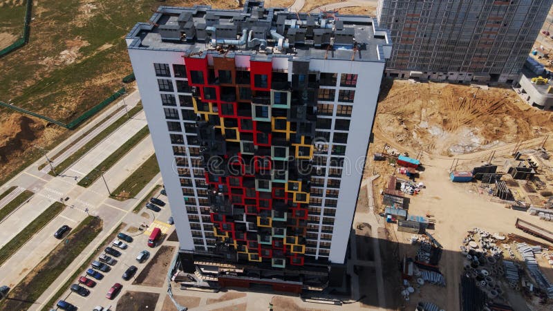 Modern Urban Development. Construction Site with Multi-storey Buildings ...