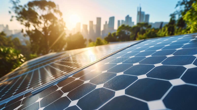 Modern Urban Development - Solar Power and Sustainability Stock ...