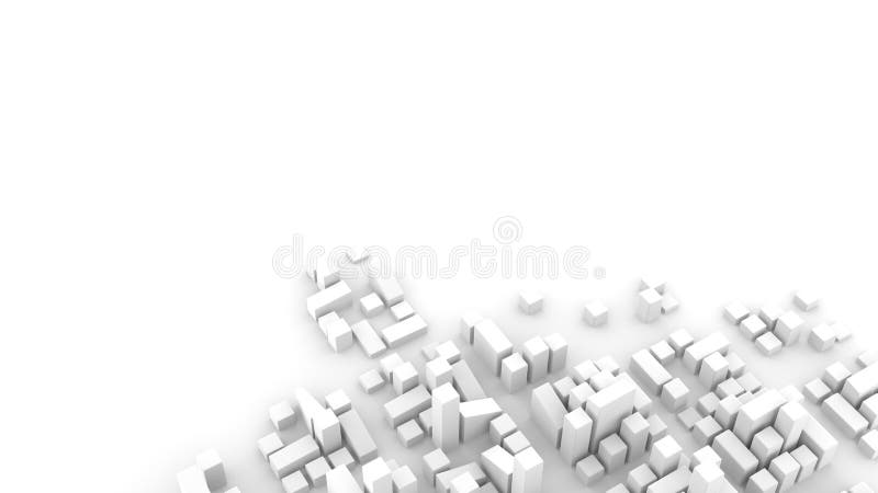 Modern Urban Environment, City Planning Concept. Abstract 3D Render ...