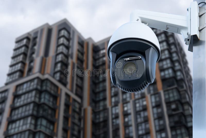 Modern Urban Surveillance Systems. Residential Access Control. Stock ...