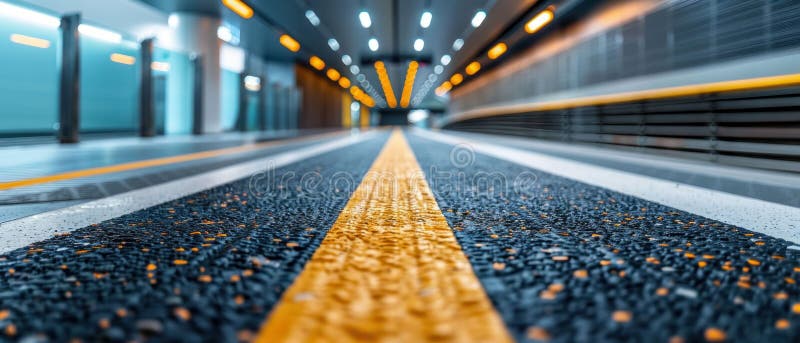 Modern Urban Walkways and Transportation Paths. Generative Ai Stock ...