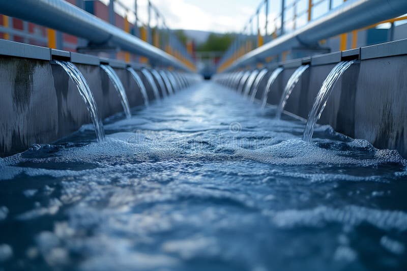 Modern Urban Wastewater Treatment Plant. Cold Transparent Water Stock ... Modern Urban Wastewater Treatment Plant. Cold Transparent Water Stock ...
