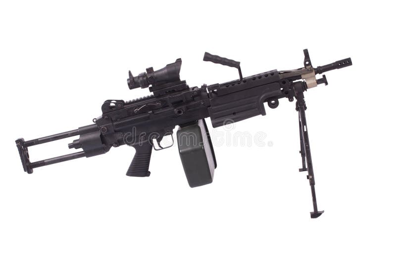 Modern us army machine gun stock photo. Image of counter - 36892810