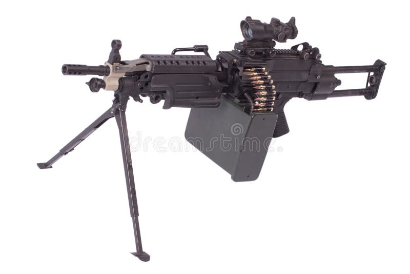 Modern Us Army Machine Gun Royalty Free Stock Images - Image: 36892819