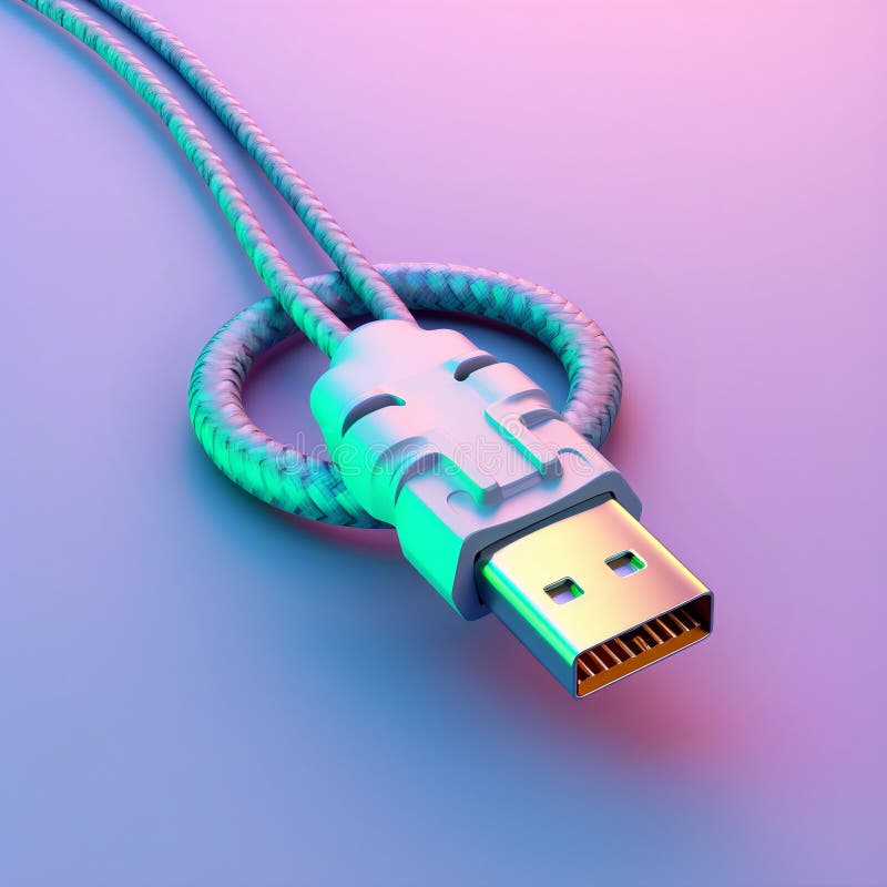Modern USB Cable. Generative AI Stock Illustration - Illustration of ...