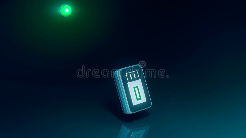 Modern USB Charger with Green Indicator Light Stock Illustration ...