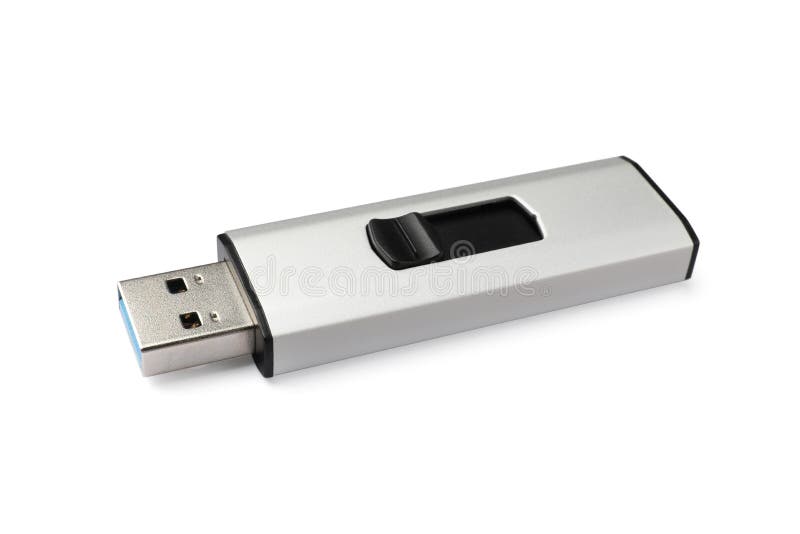 Modern Usb Flash Drive Isolated on White Stock Image - Image of file ...
