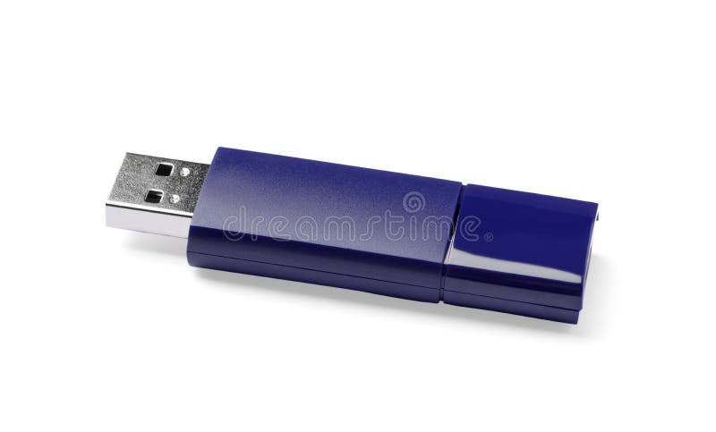 Modern Usb Flash Drive Isolated on White Stock Image - Image of ...