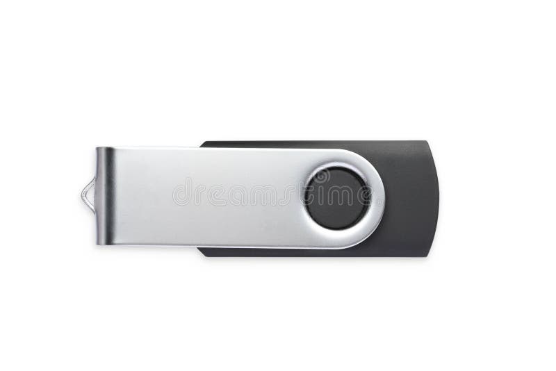 Modern Usb Flash Drive Isolated on White, Top View Stock Photo - Image ...