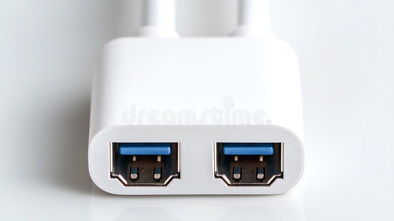 Modern USB Hub with Multiple Ports for Connectivity Stock Illustration ...