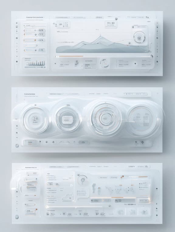 Modern User Interface Design Showcasing Data Visualizations and ...
