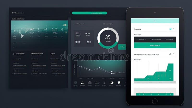 Modern User Interface Design Template. Financial Management Concept ...