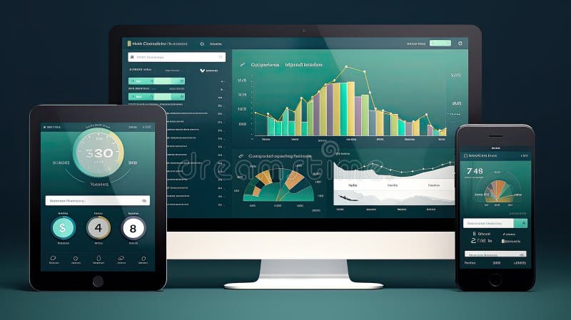 Modern User Interface Design Template. Financial Management Concept ...