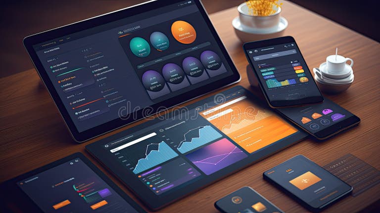 Modern User Interface Design Template. Financial Management Concept ...