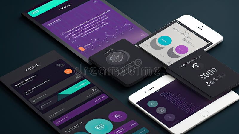 Modern User Interface Design Template. Financial Management Concept ...