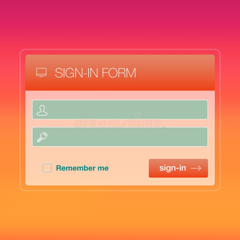 Modern User Interface Login, Signup Screen Stock Vector - Illustration ...