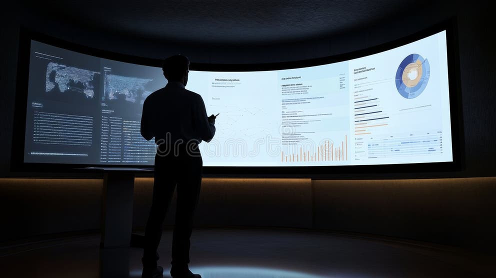 Modern User Interface Presentations in Professional Settings Stock ...