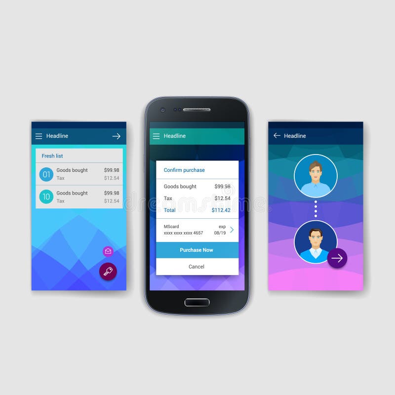 Wireframe UI Kit for Smartphone. Mobile App UX Design. New OS Sign Up ...