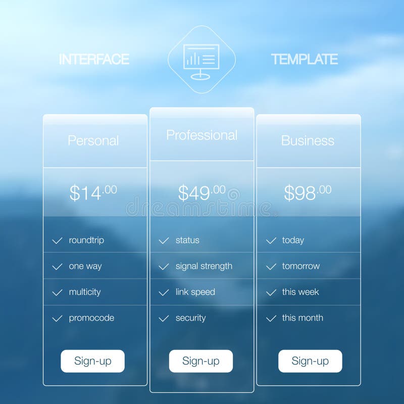 Modern User Interface Screen Template for Mobile Stock Illustration ...