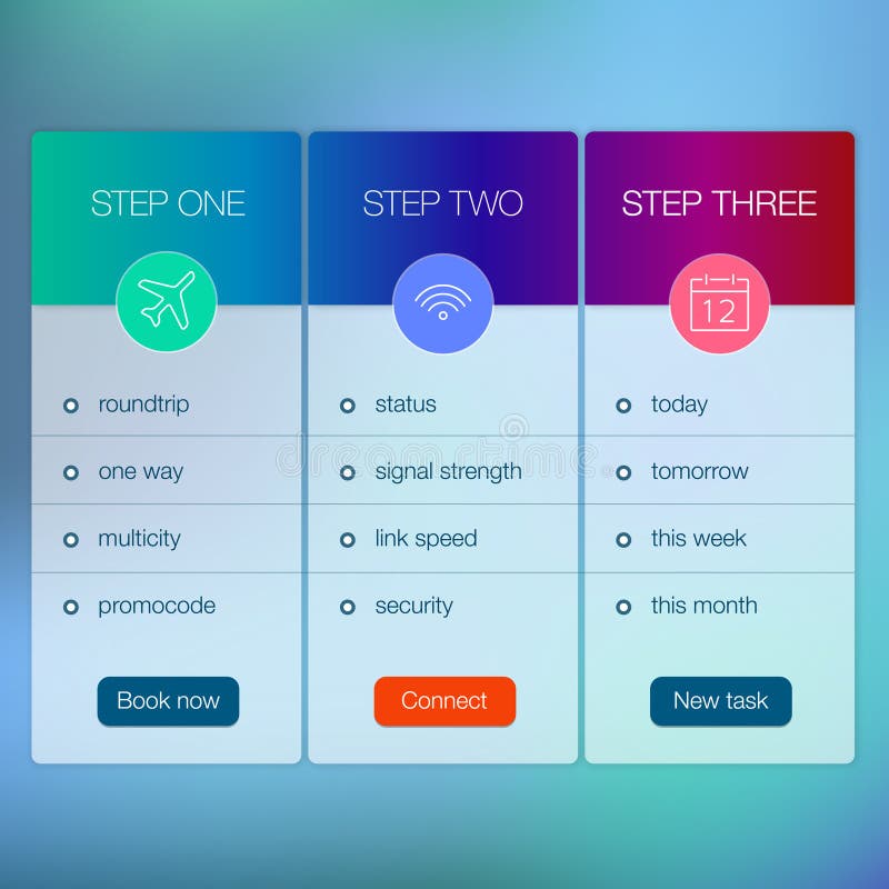 Modern User Interface Screen Template for Mobile Stock Illustration ...