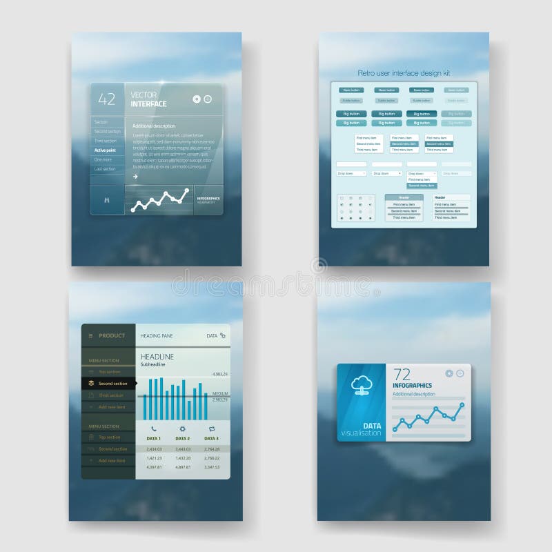 Modern User Interface Screen Template for Mobile Stock Vector ...