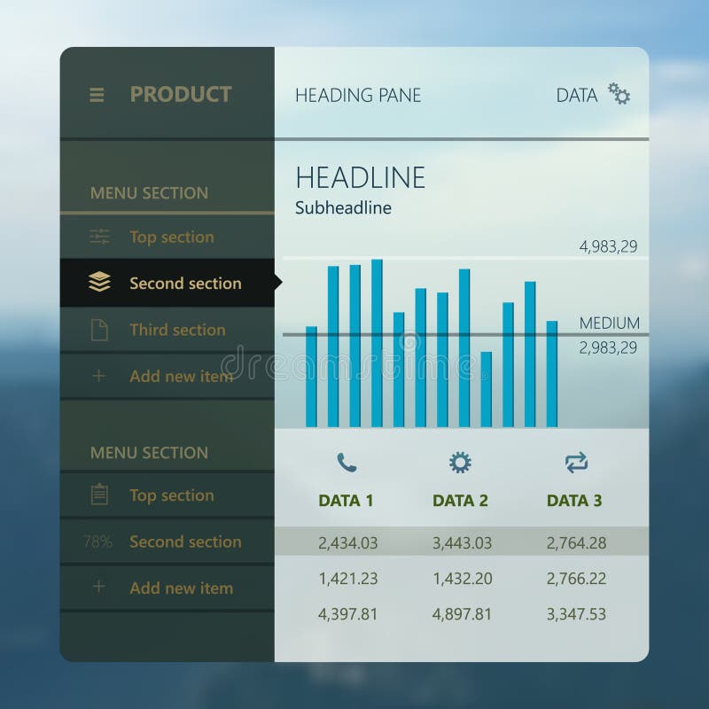 Modern User Interface Screen Template for Mobile Stock Vector ...