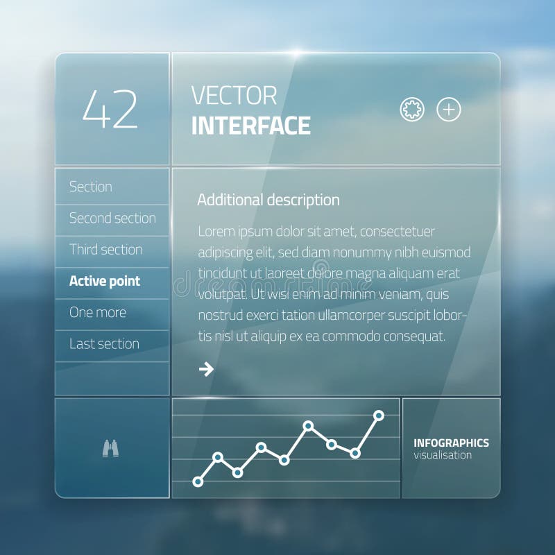 Modern User Interface Screen Template Kit for Stock Vector - Illustration of element, mobile ...