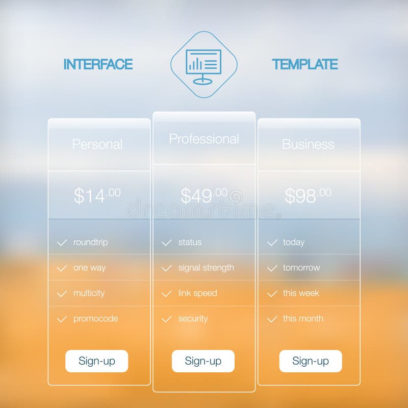 Modern User Interface Screen Template for Mobile Stock Vector ...