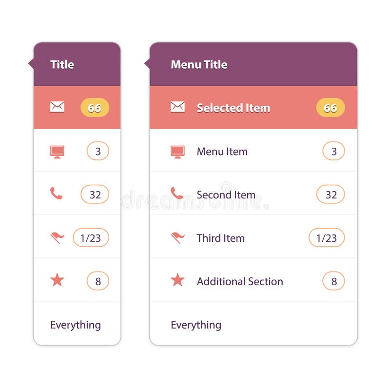 Modern User Interface Screen Template for Mobile Stock Vector ...