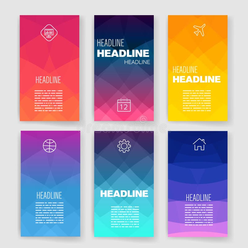 Modern User Interface Screen Template for Mobile Stock Illustration ...