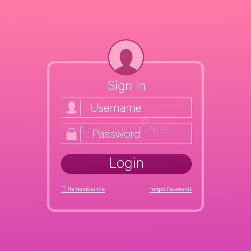 User Login Smartphone for Site Design. Mockup Application Page User ...