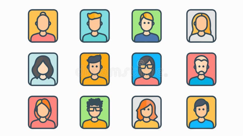 Modern User Profile Web Icon for Basic Website Design with a Stylish ...