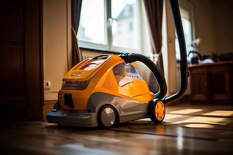 Modern Vacuum Cleaner with Dust Container, Brightly Colored, in the ...