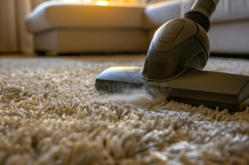 Modern Vacuum Cleaner Head Gliding Over Carpet for Efficient Dust ...
