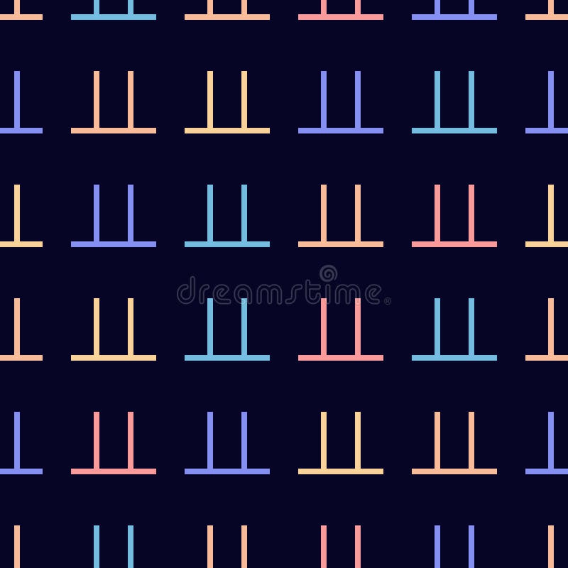 Modern Vector Abstract Geometric Seamless Pattern with Colorful Linear ...